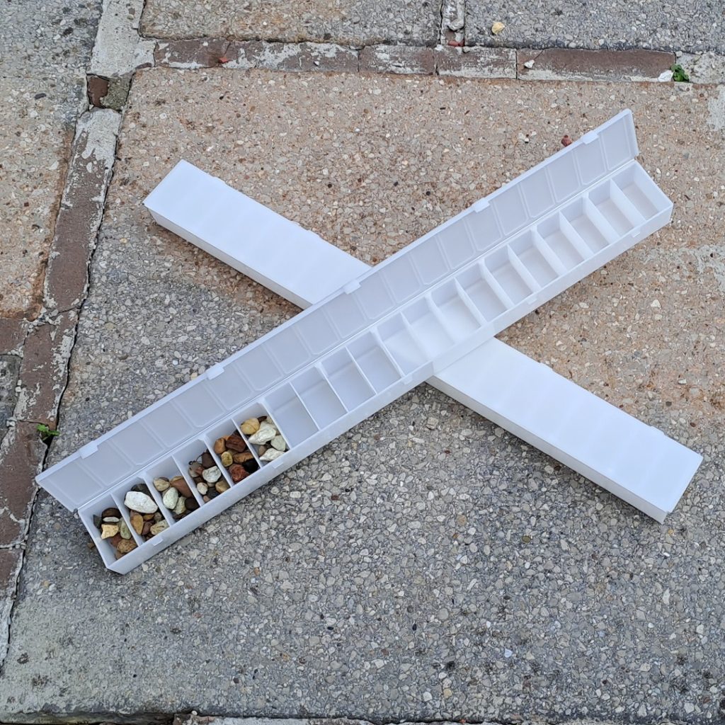 20 Compartment Rock Chip Trays: Durable and UV Resistant