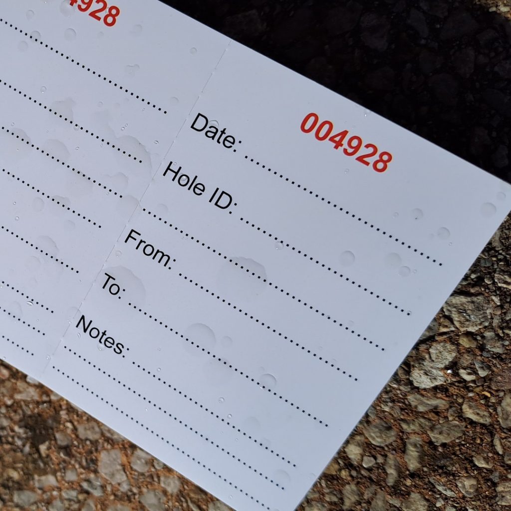 Geological Sample Ticket Book - Triple Counterfoil