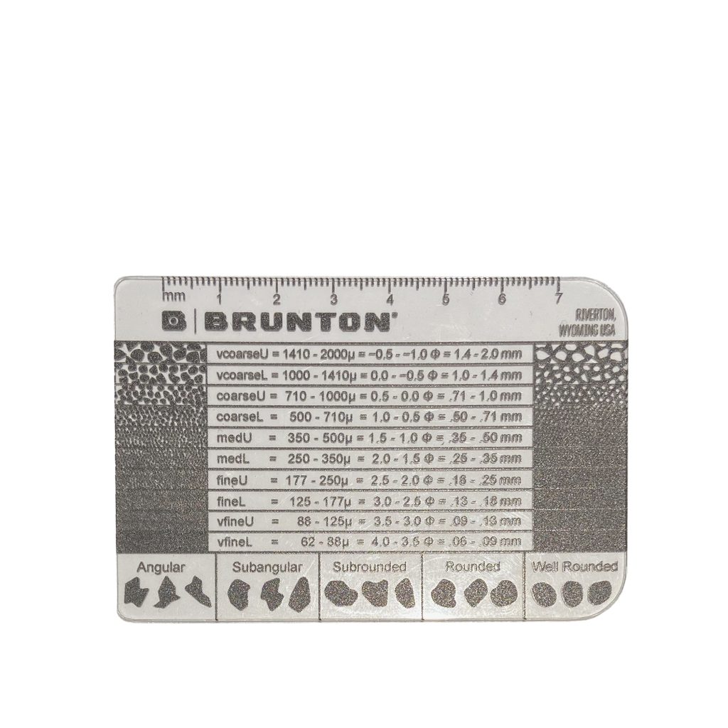 Brunton Grain Size Card - Geological Supplies